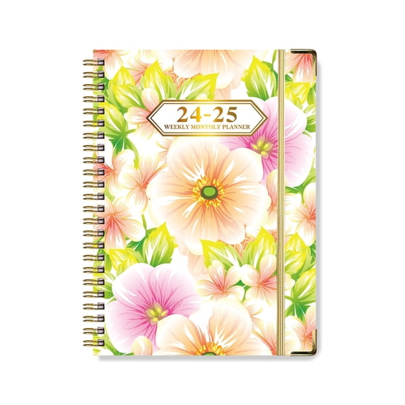 2024-2025 Weekly Planner Twin Wire Binding 2025 Hardcover Academic ...