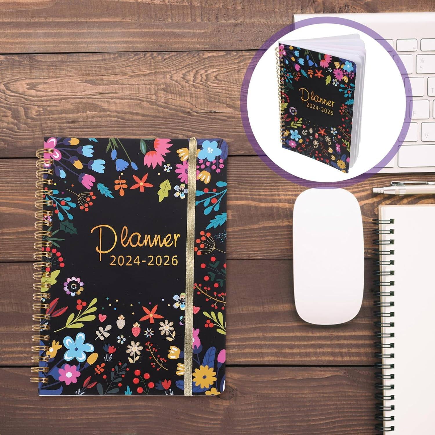 2024-2026 Planner-Mini Calendar, Daily Weekly Monthly Planner Business ...