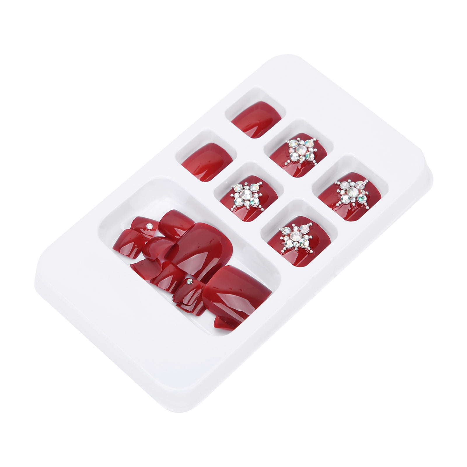 2024 24pcs False Toe Nails Women Girls Fake Toe Nails Art Tips ...