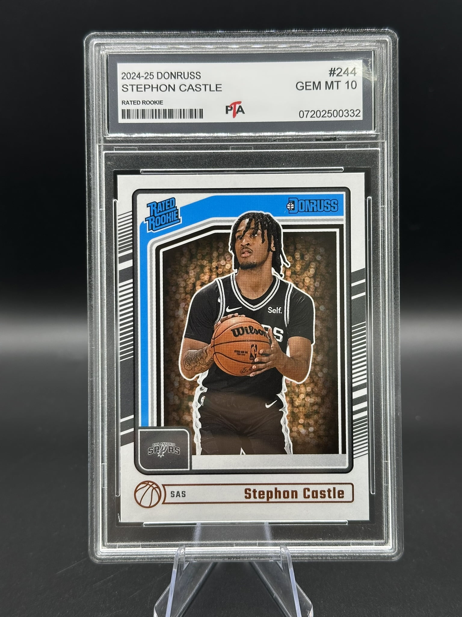 2024-25 DONRUSS BASKETBALL #244 STEPHON CASTLE SPURS RATED ROOKIE CARD ...