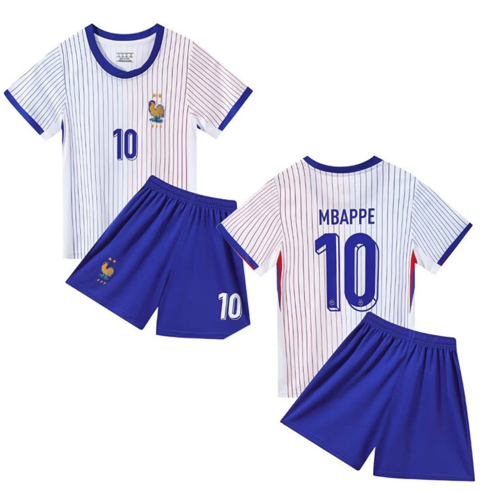 2024-25 Kids Soccer Jersey Boys Football Uniforms For Ronaldo Mbappe ...
