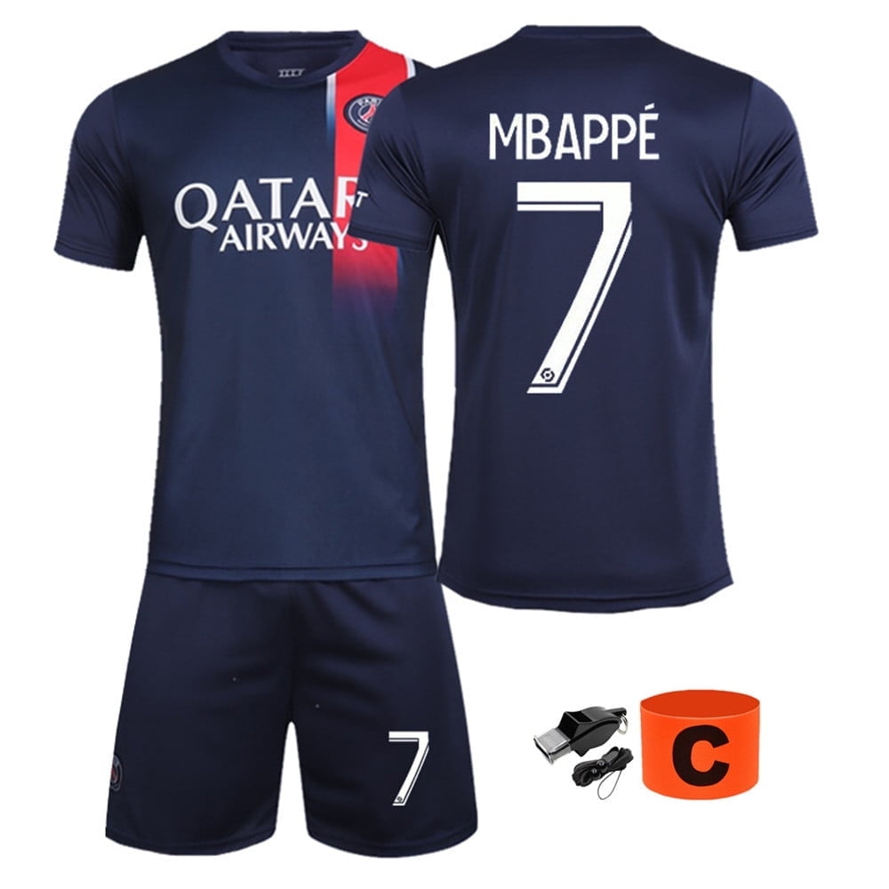 2024-25 Kids Soccer Jersey FC Boys Football Uniforms For MBAPPE Fan ...