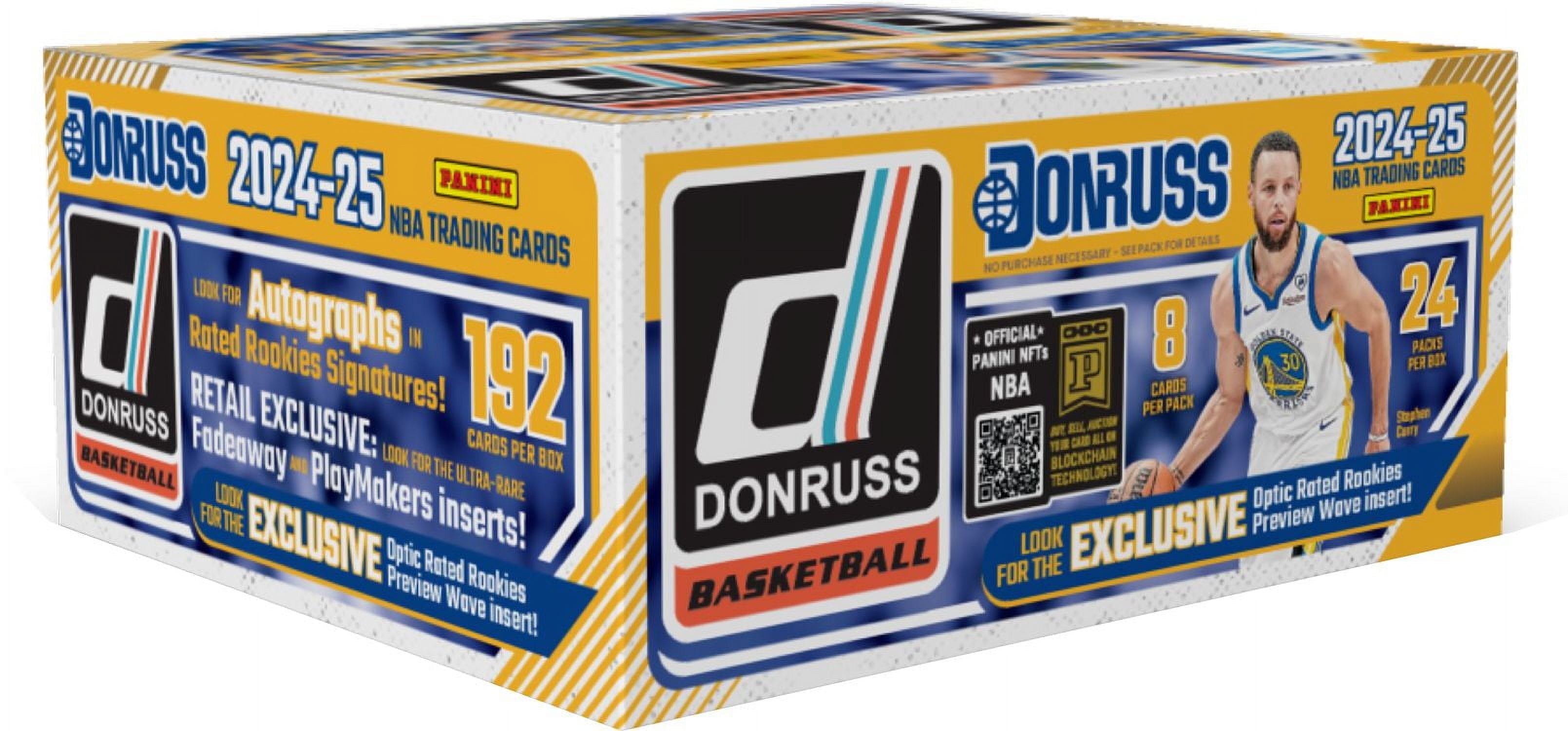 Donruss 2024-25 Basketball Retail Box, 192 Cards, Rated Rookies ...