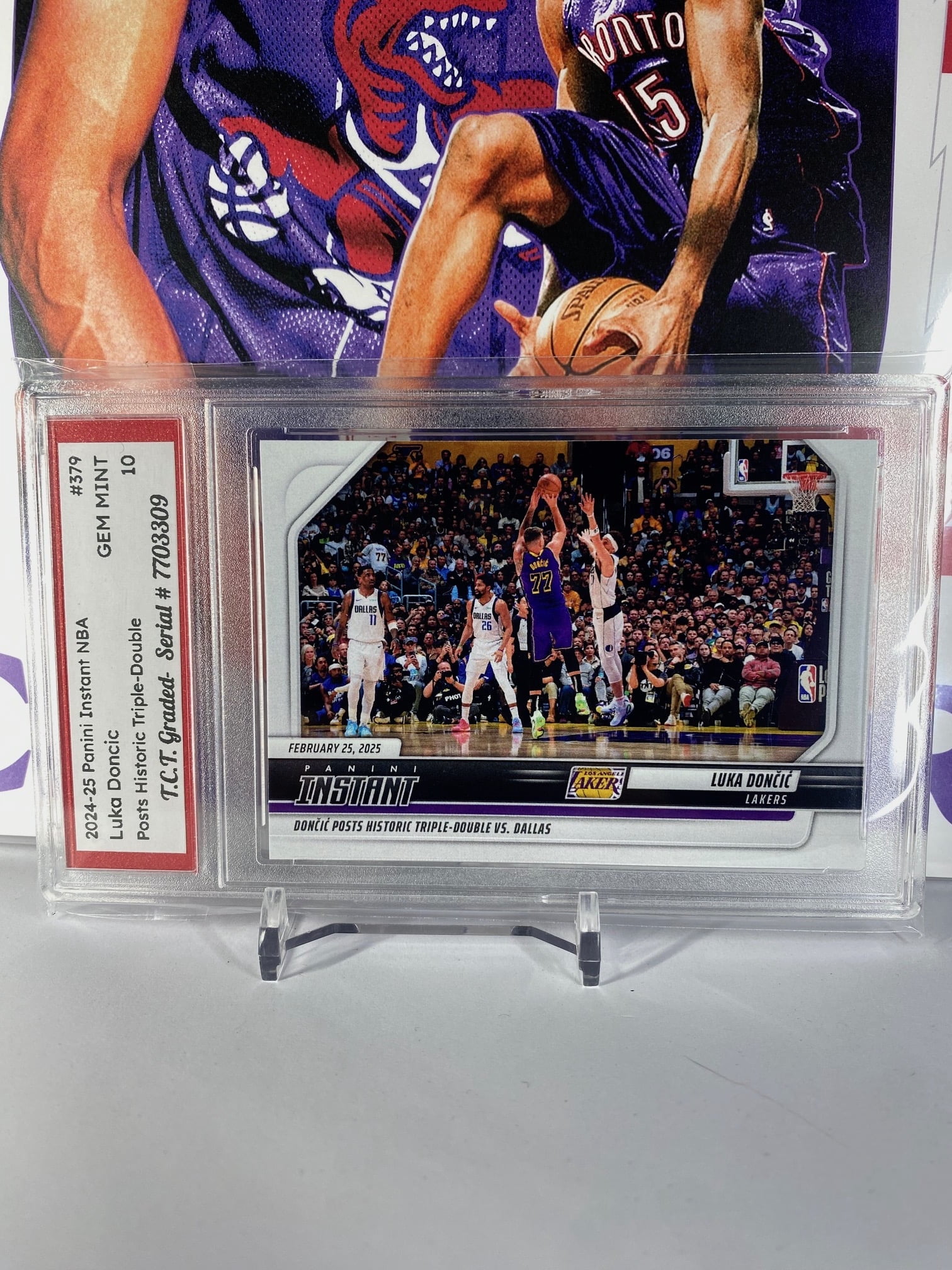 2024-25 Panini Instant NBA #379 Luka Doncic Post Historic Triple Double T.C.T. Graded Gem Mint ...