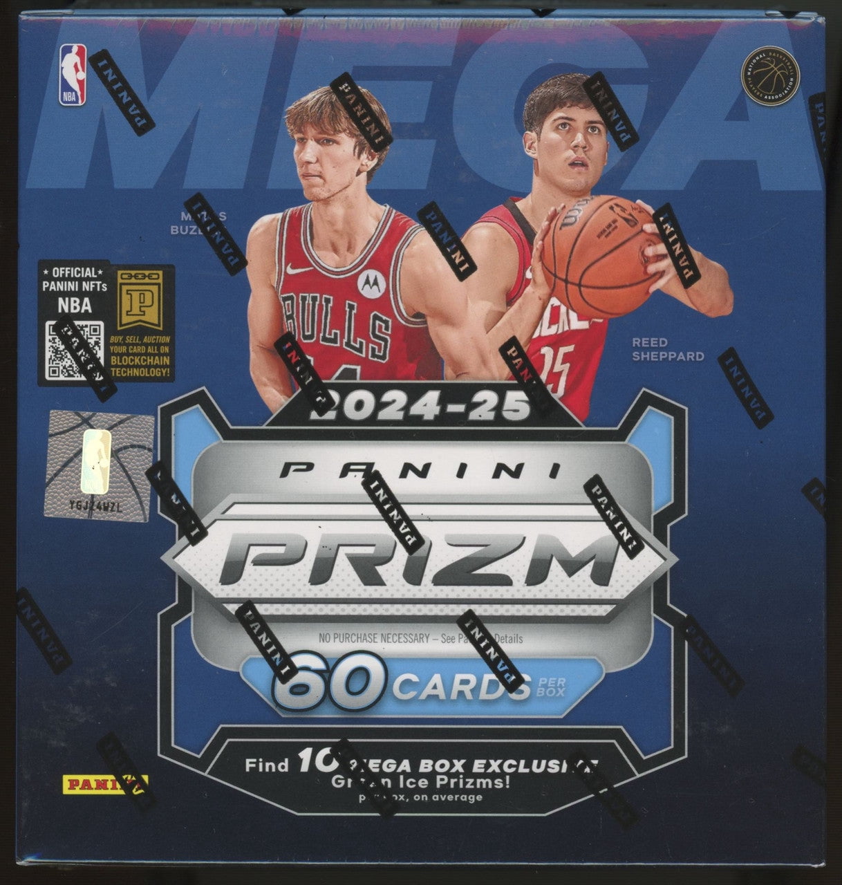 Panini 2024-25 Prizm Basketball Hobby Mega Box, 10 Green Ice Prizms, 4 ...
