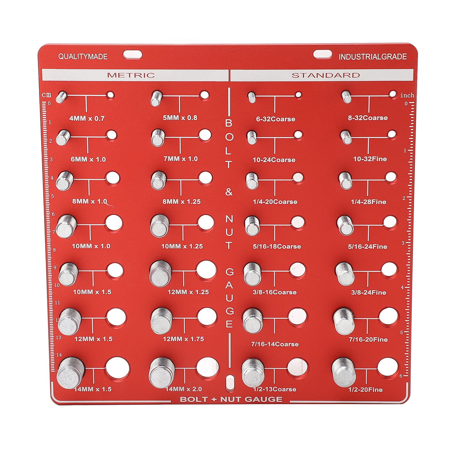 2024 28 Thread Checker Inch Metric Nut Bolt Size Gauge Identifier ...