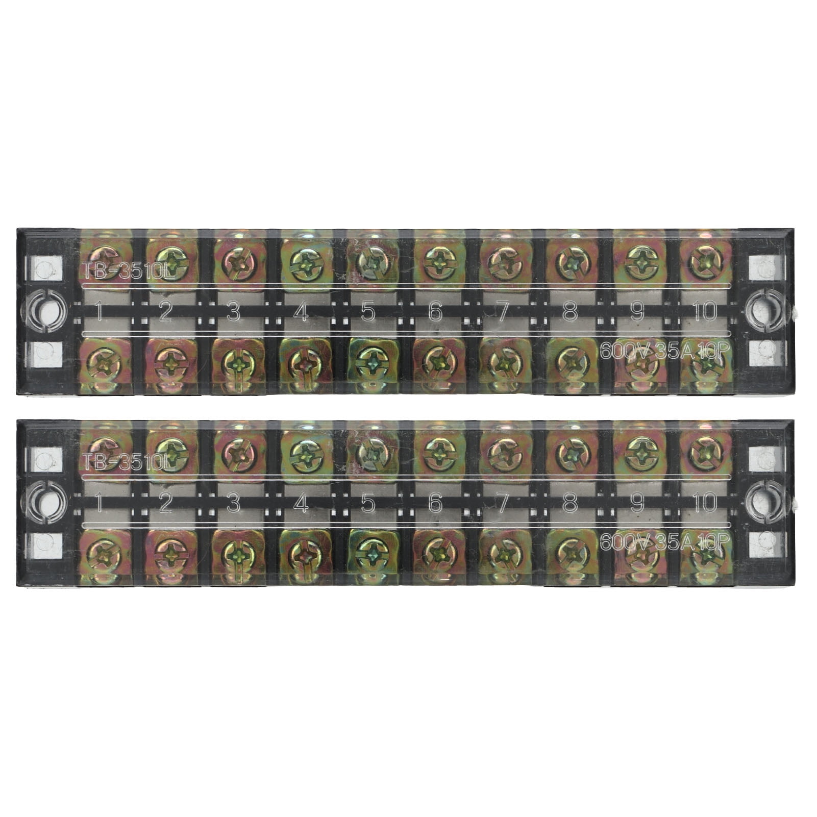 2024 2Pcs Terminal Strip Large Current Dual Row Wire Barrier Block ...