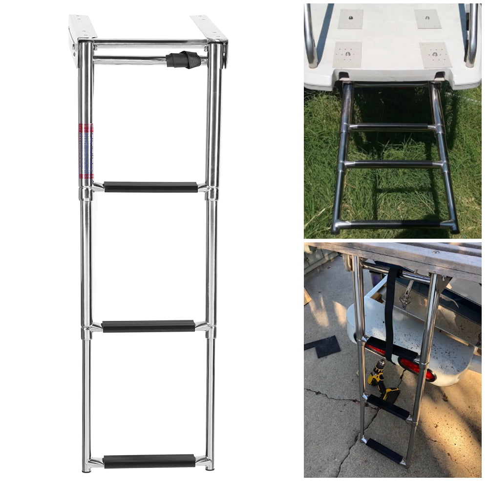 2024 3 Step Universal Under Platform Slide Mount Boat Boarding Ladder ...