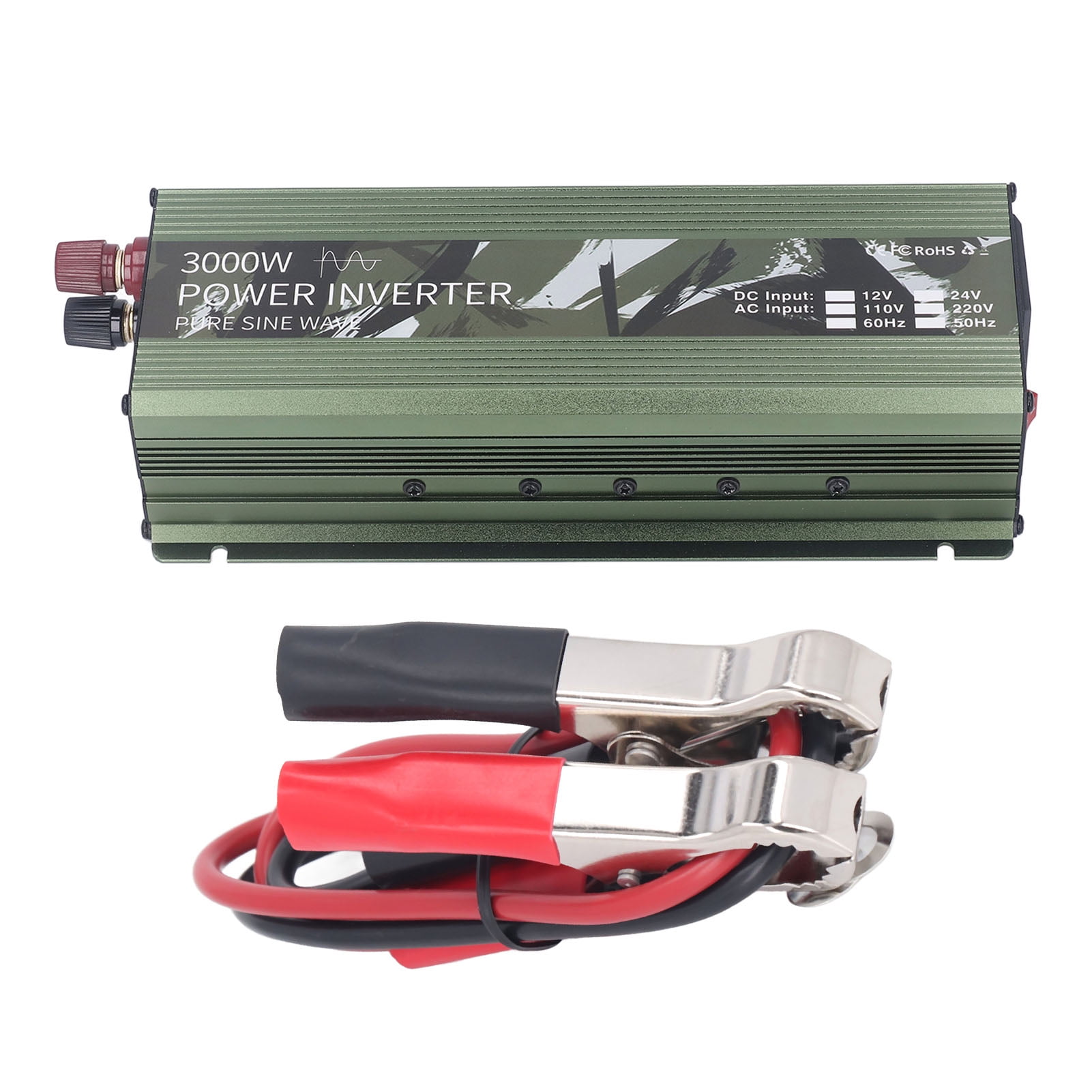 2024 3000W Power Inverter DC 12V to AC 220V Pure Sine Wave Solar ...
