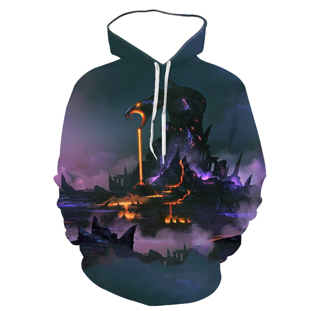 2024 3D Spring And Autumn New Creative Men's Volcanic Eruption Print ...