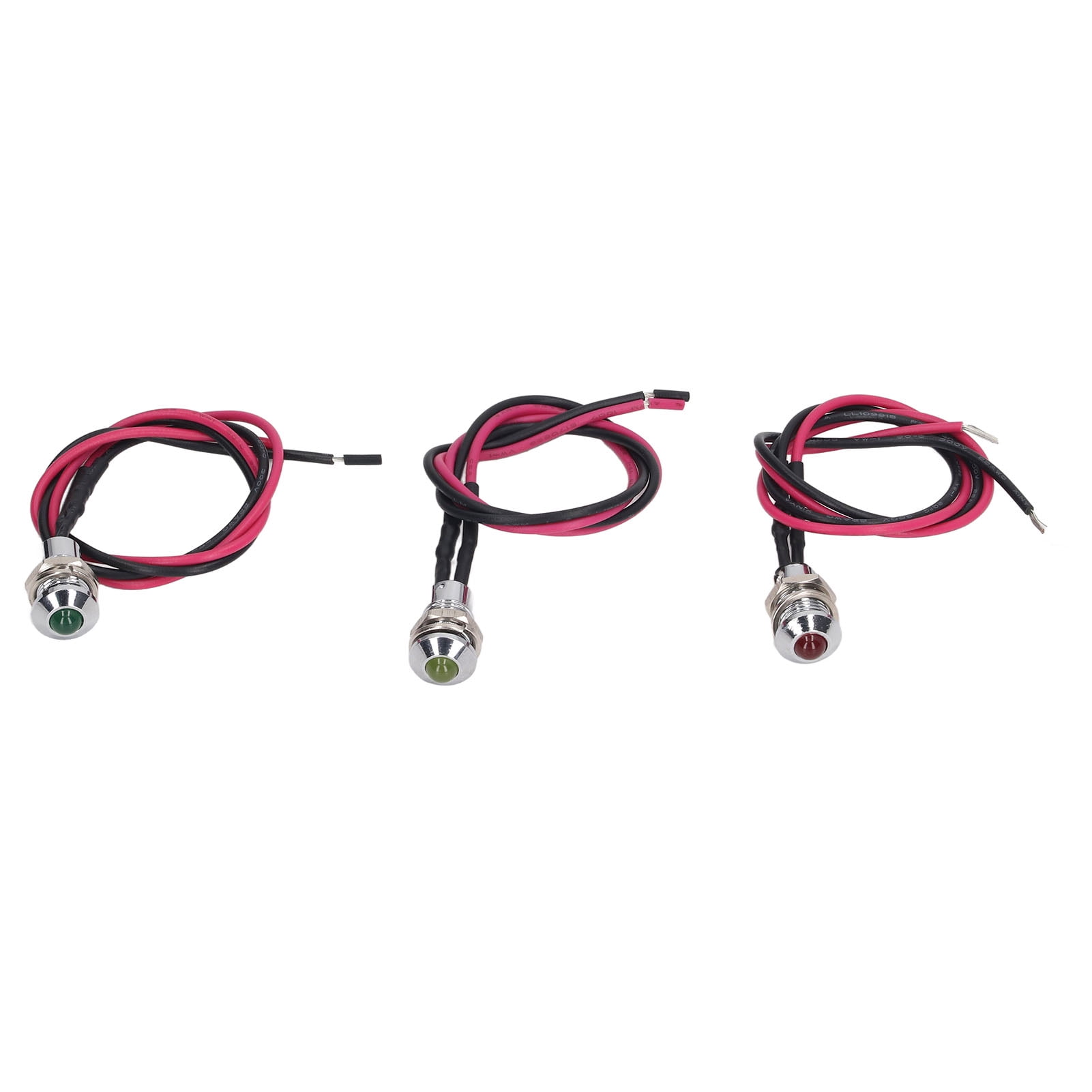2024 3Pcs LED Metal Indicator Light Waterproof Signal Lamp with Wire ...