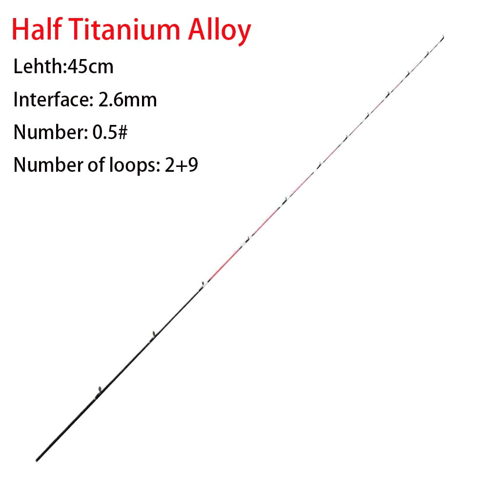 2024 45/55/60cm Half/All Titanium Alloy Portable Spinning fiberglass ...