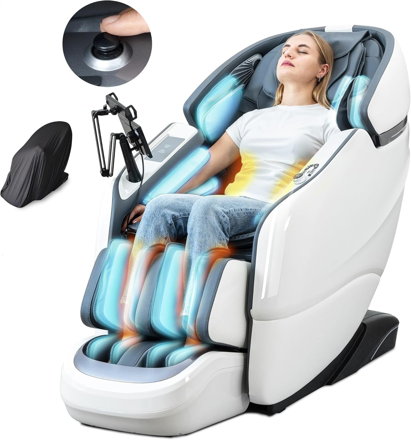 2024 4D Massage Chair Full Body, Zero Gravity SL-Track Shiatsu Massage ...