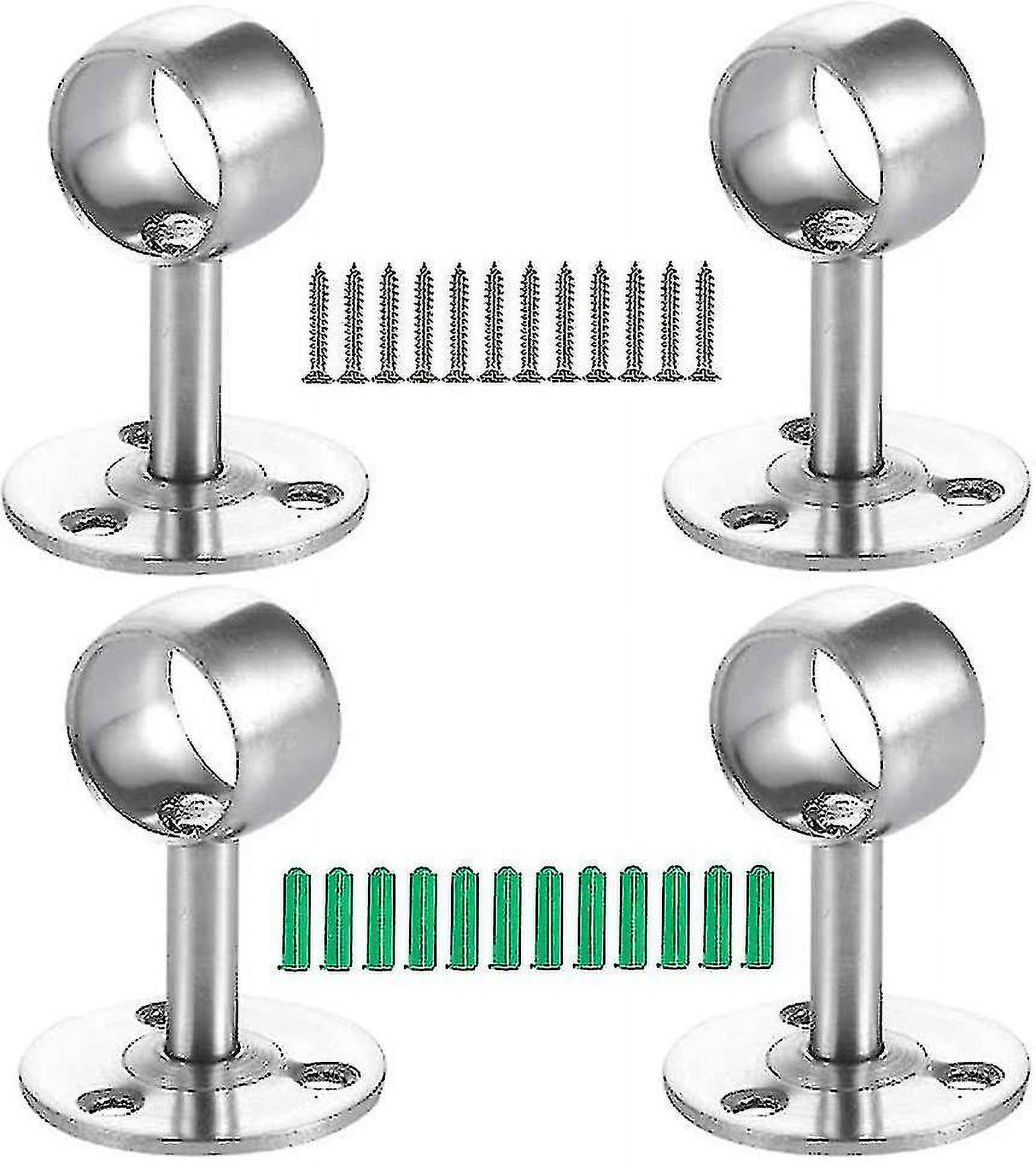 2024 4pcs Curtain Rod Bracket, Wardrobe Tube Bracket, Rod End Bracket ...