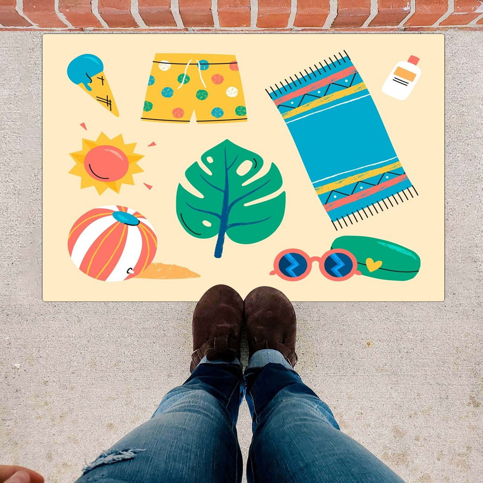 2024 60*40cm Bathroom Doormat Indoor Carpet Non Washable Low Pile Floor ...