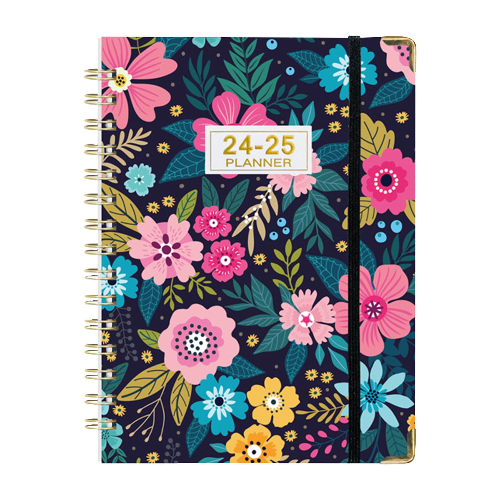 2024.7-2025.6 Notebook Elastic Rope Work Sports Coil English Plan ...