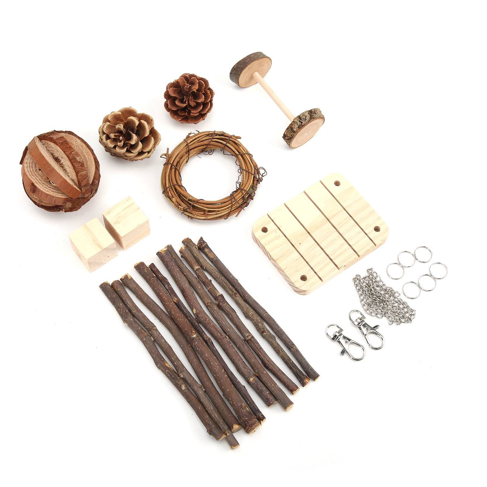 2024 9 Pieces of Hamster Molar Toys Set Wooden Molar Exercise Toys ...