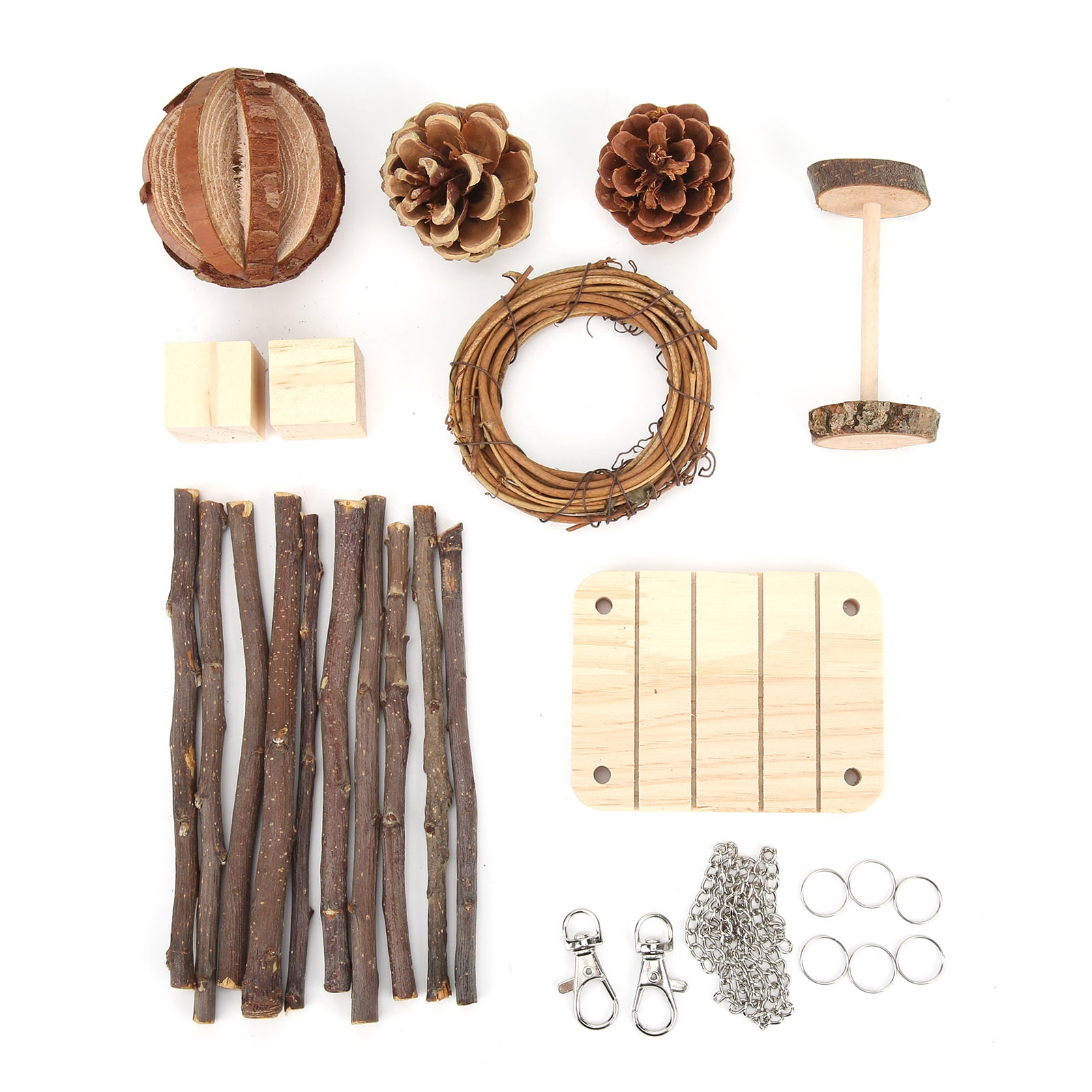 2024 9 Pieces of Hamster Molar Toys Set Wooden Molar Exercise Toys ...