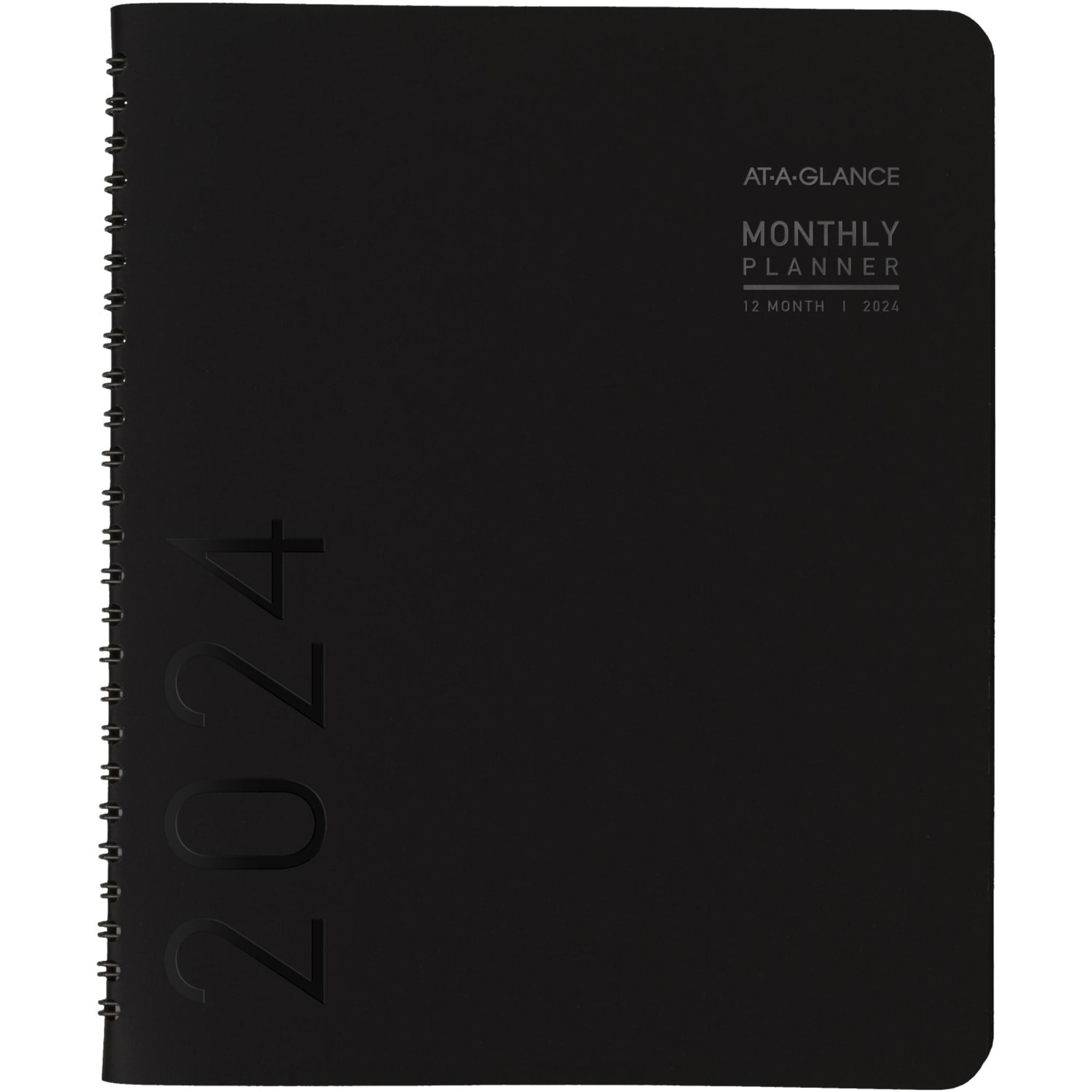 2024 AT-A-GLANCE® Contemporary Monthly Planner, 7" x 8-3/4", Black ...