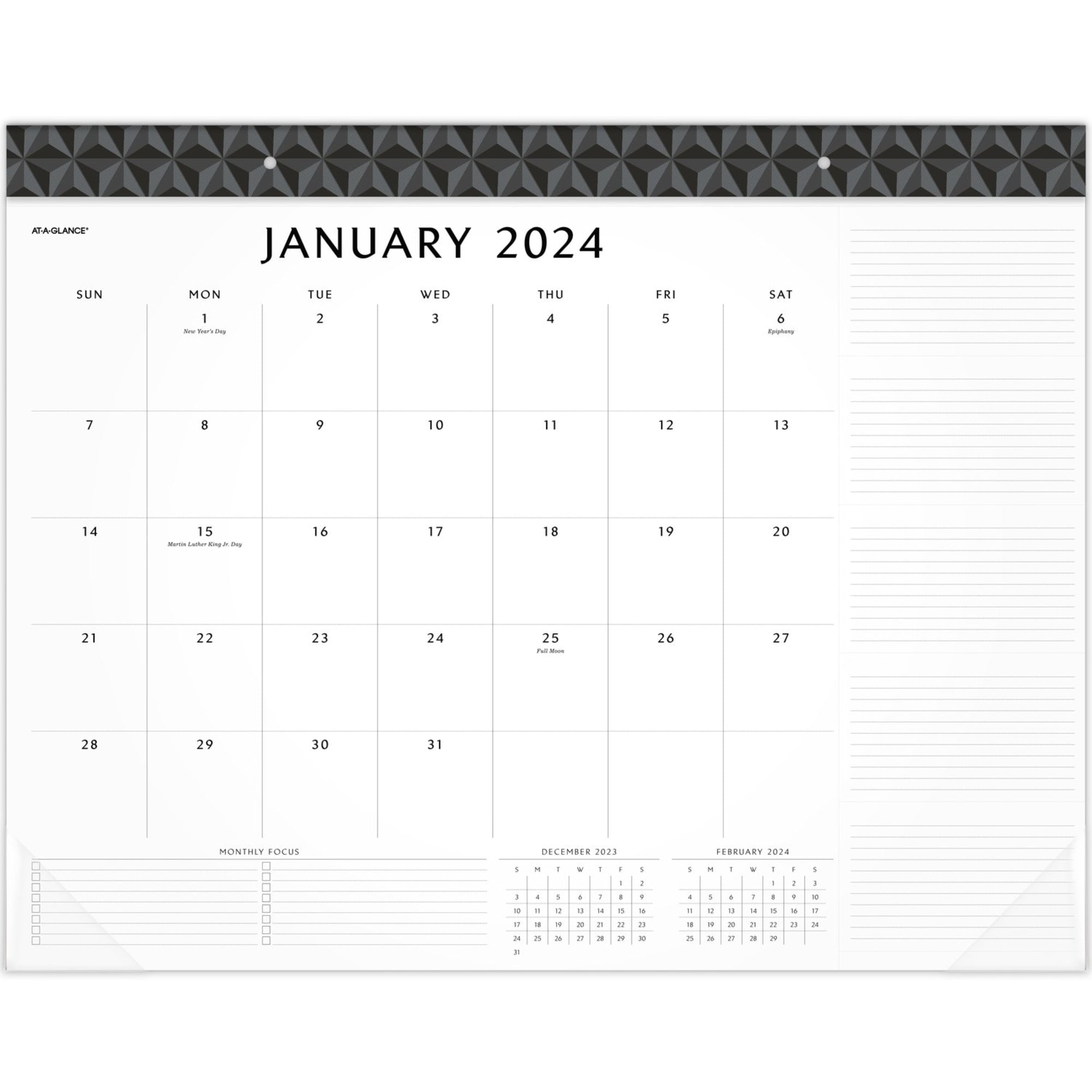 2024 At A Glance® Elevation Monthly Desk Pad Calendar 21 3 4 X 17