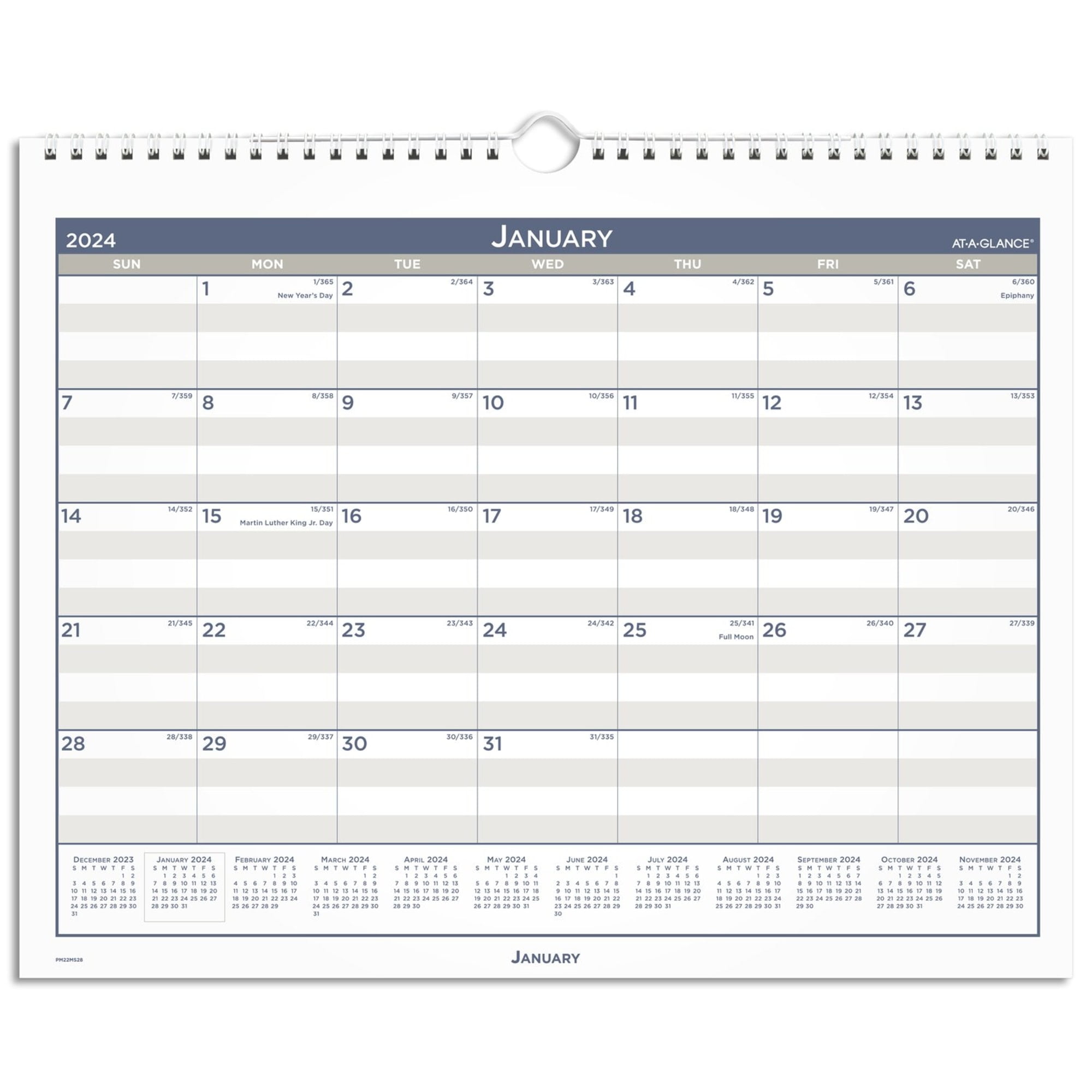 2024 AT-A-GLANCE® Multi-Schedule Vertical Monthly Wall Calendar, 15" x ...