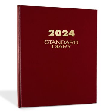 Standard Diary Daily Reminder Book, 2024 Edition, Medium/College Rule ...