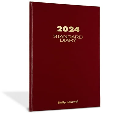 Standard Diary Daily Reminder Book, 2024 Edition, Medium/College Rule ...