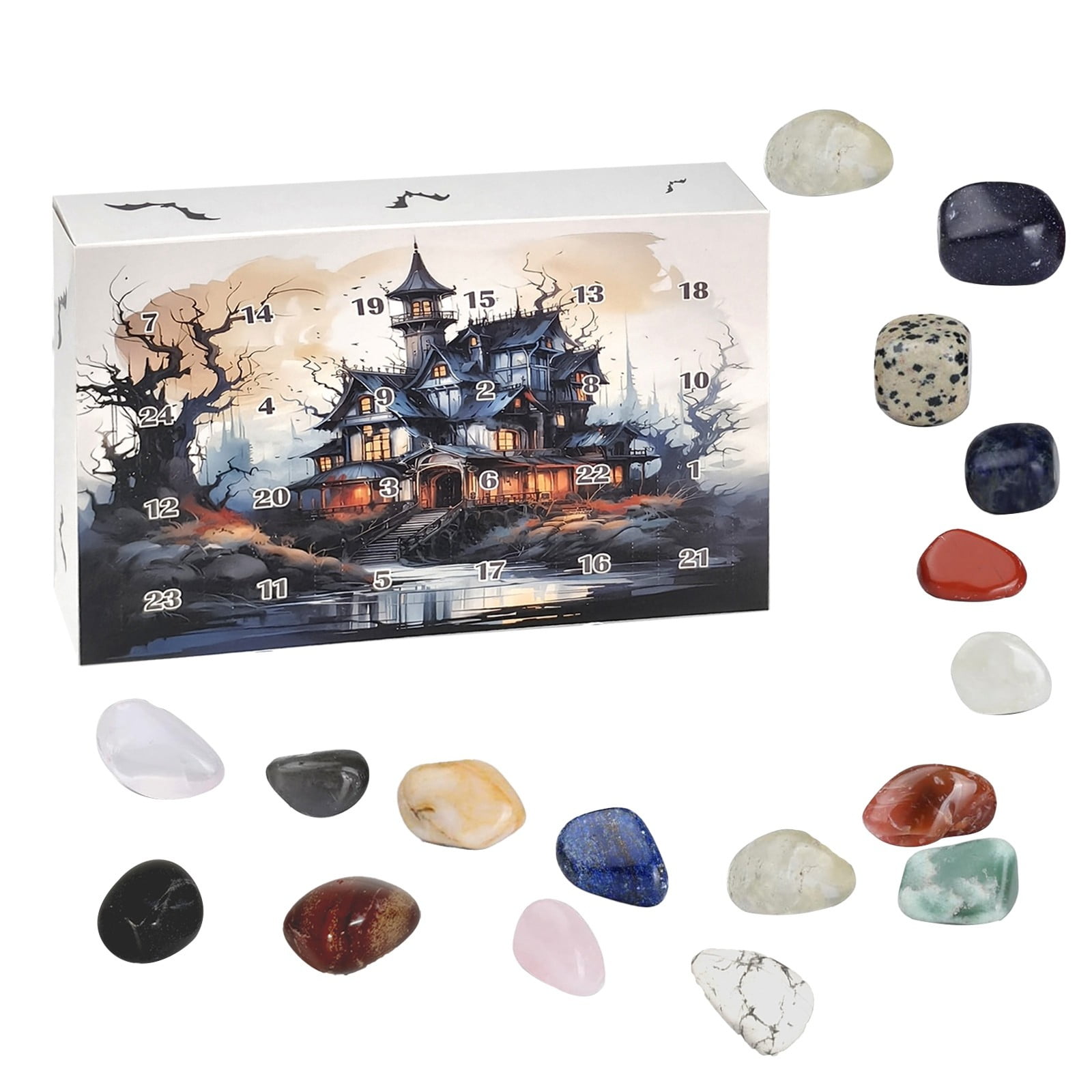 2024 Advent Calendar 24 Natural Stone Days Mysterious Natural Ore Countdown Set Big Stopwatch ...