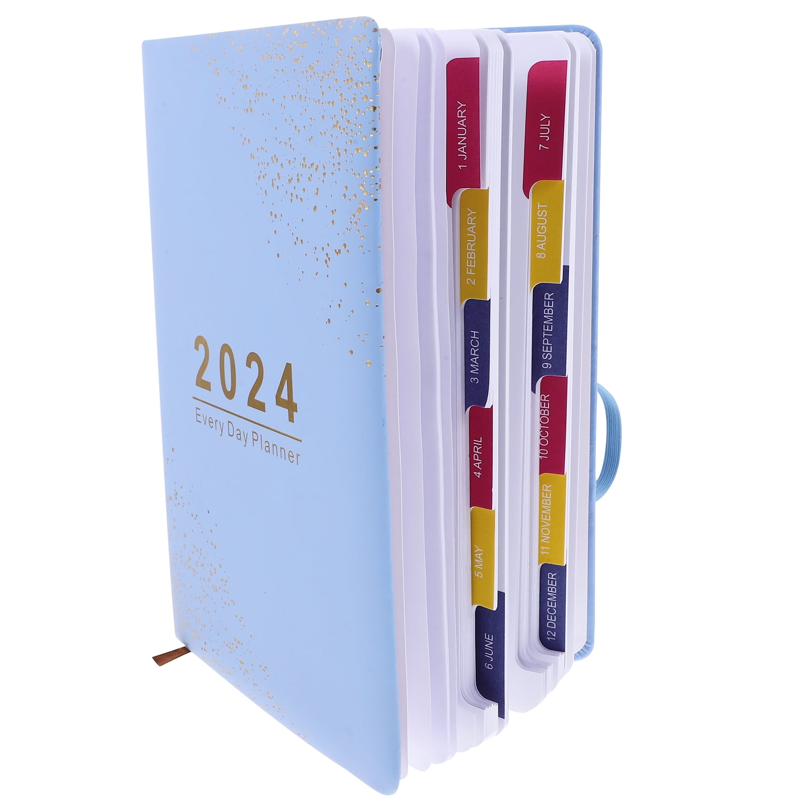 WEAVILUX Portable Sky Blue Paper Planner Notebook for Home Office Daily ...