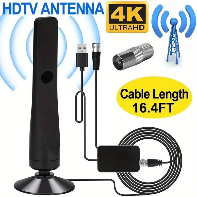 2024 Amplified Indoor Digital HD TV Antenna for Smart TV, 350 Miles ...