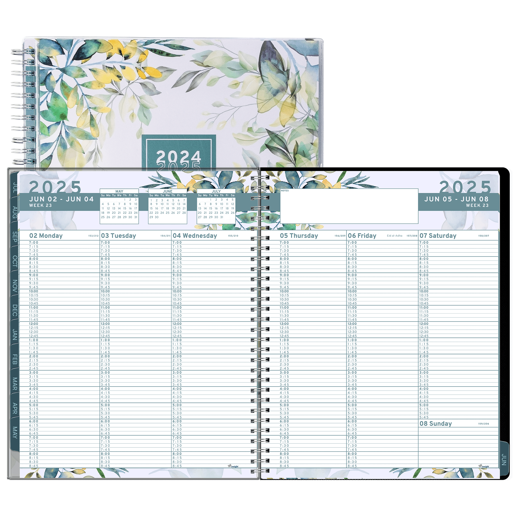 Ensight Appointment Books & Planner - July 2024 to June 2025 - Tabs, Hourly, Daily, Weekly ...