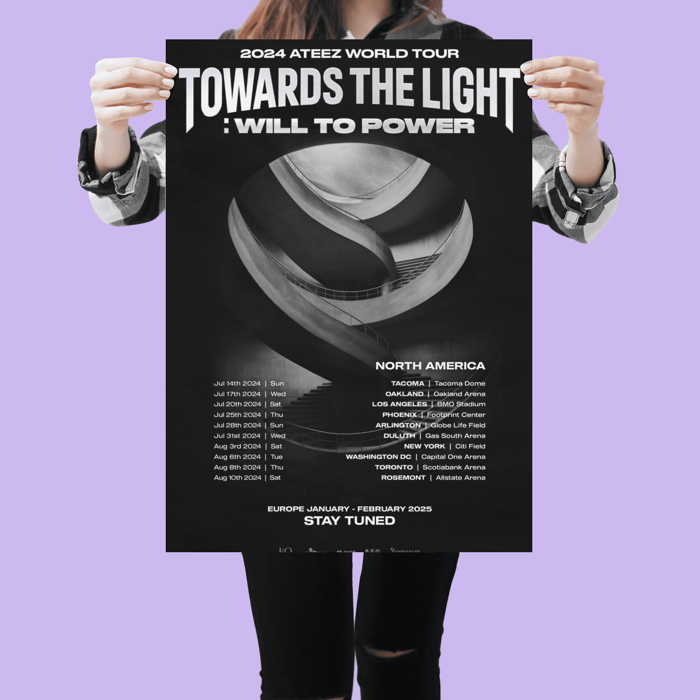 2024 Ateez World Tour (Towards The Light, Will To Power) Music Poster ...
