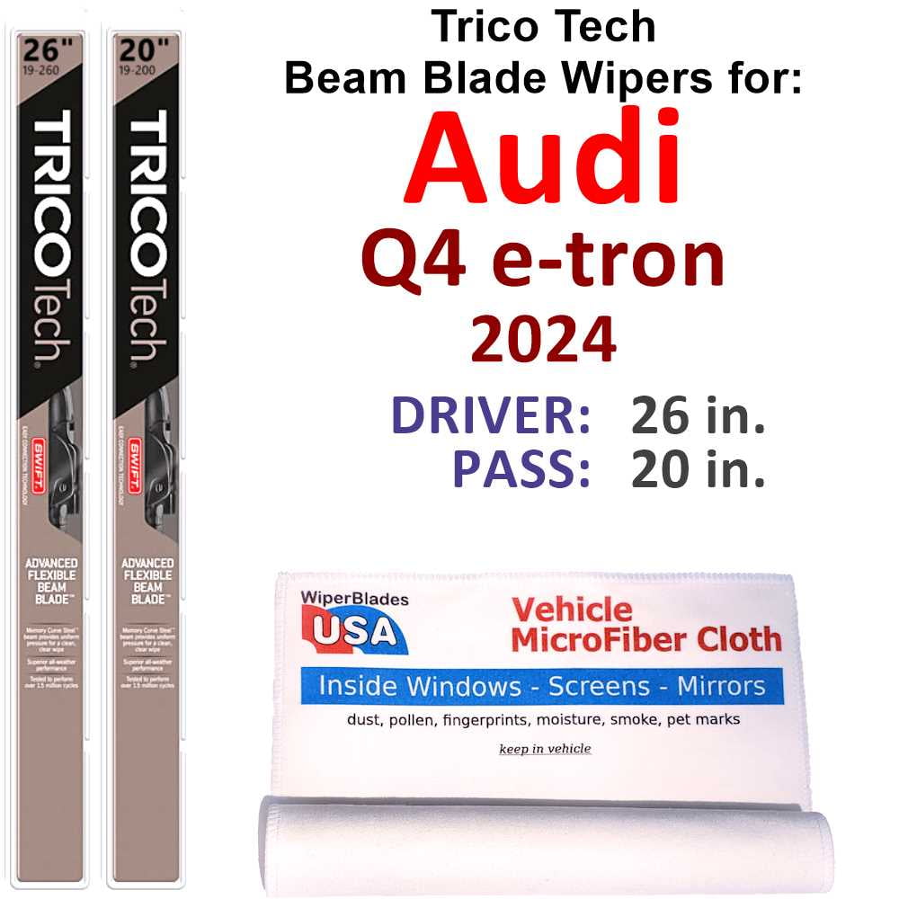 2024 Audi Q4 e-tron Beam Blade Wipers (Set of 2) - Walmart.com