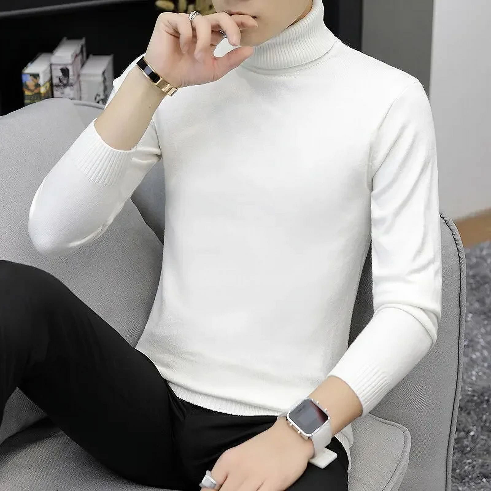 2024 Autumn Multi-color Reversible High Neck Mens Sweater, Popular ...