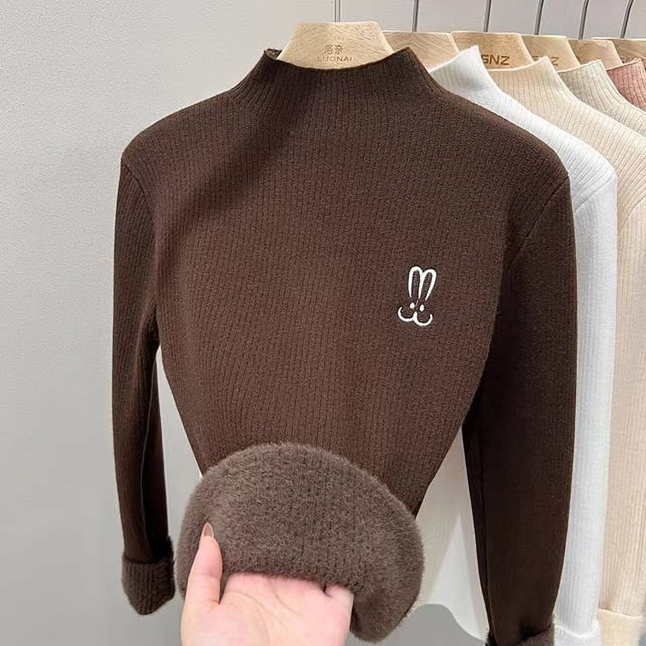 HHH 2024 Autumn and Winter New Velvet Thickening Sweater Women's Spring ...