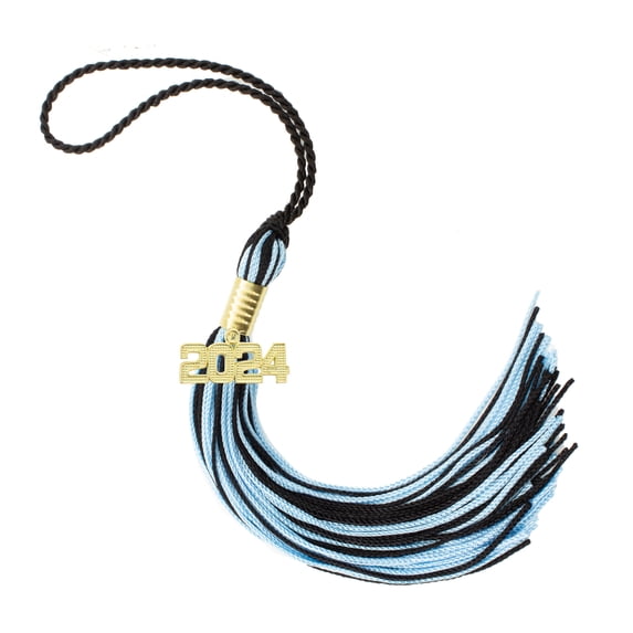 2024 BLACK / LIGHT BLUE GRADUATION TASSEL - EVERY SCHOOL COLOR ...