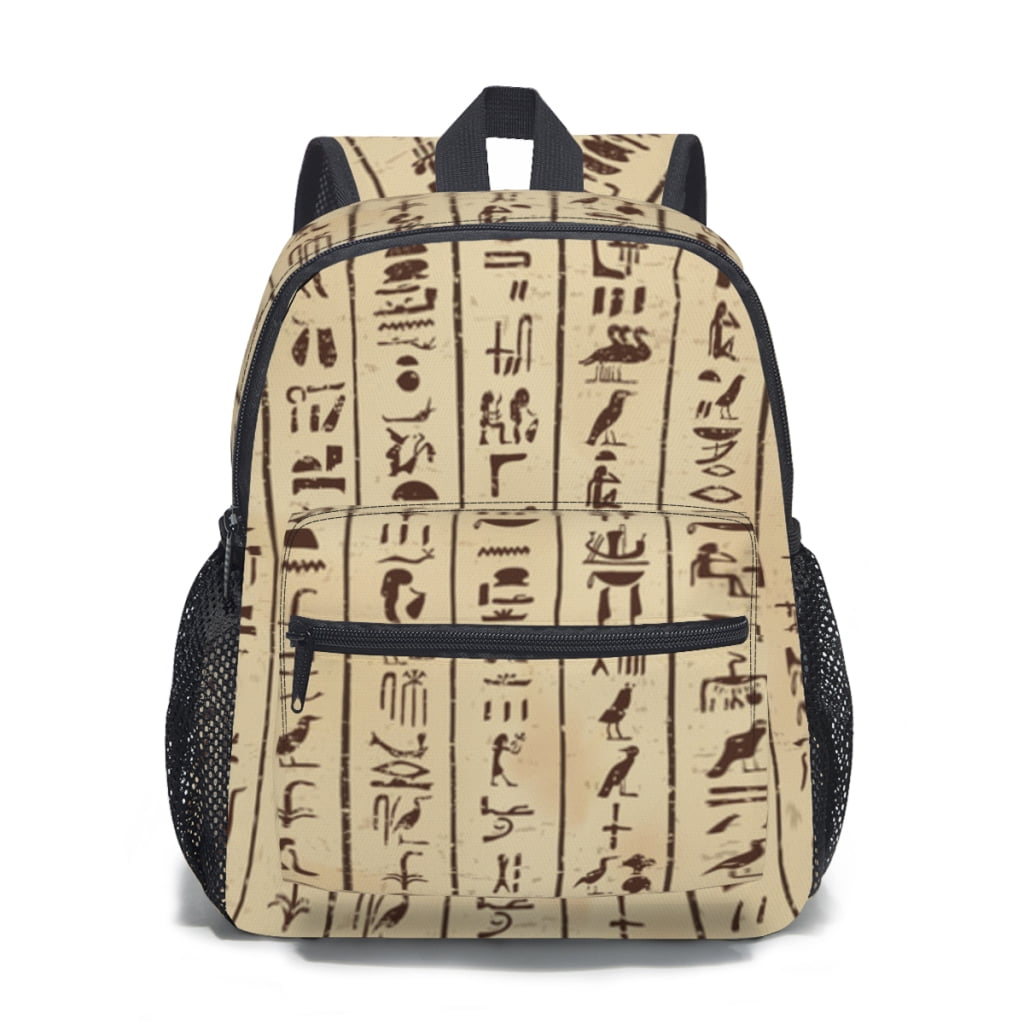 2024 Backpack Toddler s Bag Egyptian hieroglyphs print Bag for ...