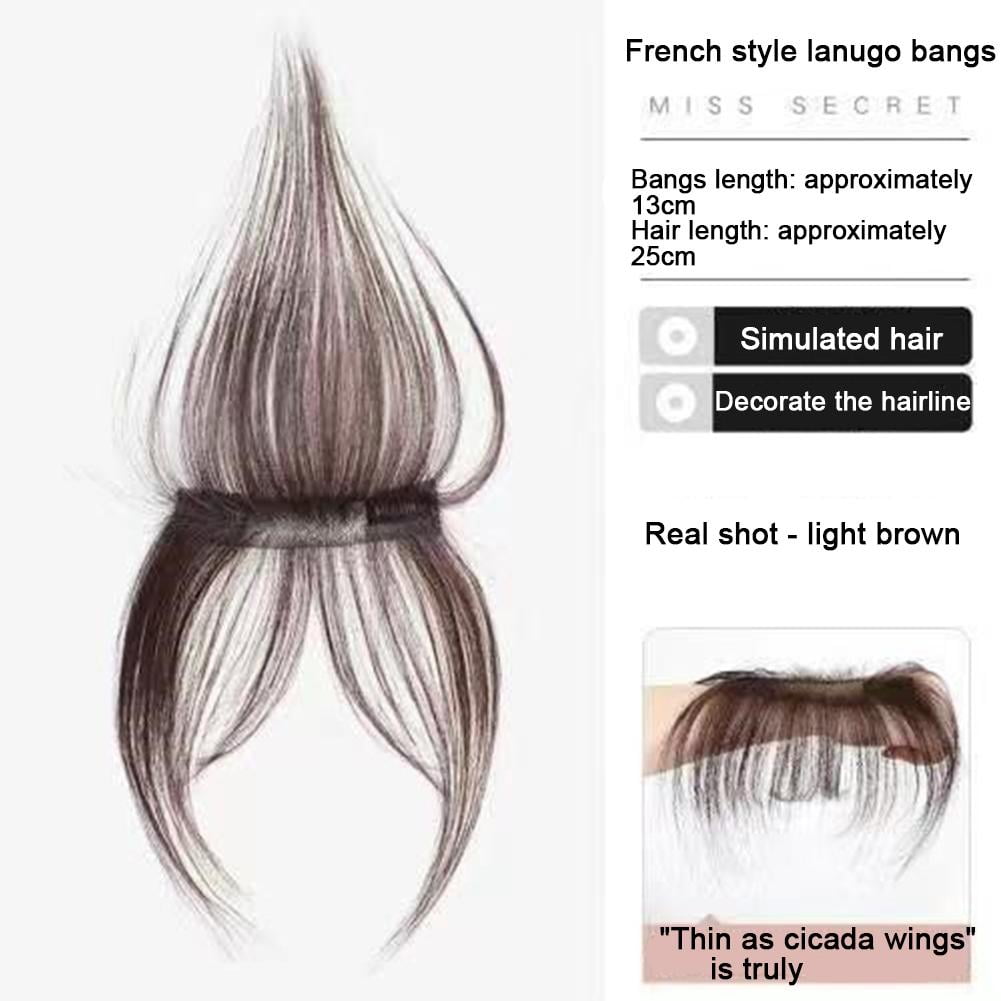 2024-Bangs wig piece Forehead traceless invisible hairline wig 'ν W6V8 ...
