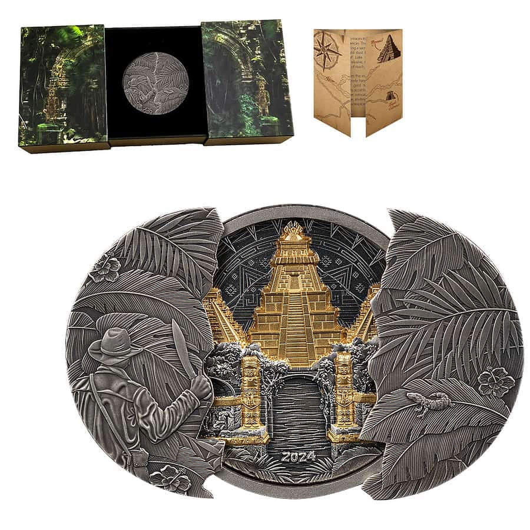 2024 Barbados 5 oz Silver El Dorado Antiqued Coin with .999 Purity and ...