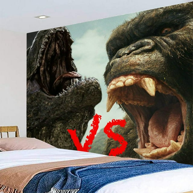 2024 Best-selling Godzilla wars King Kong, bedroom decoration tapestry ...