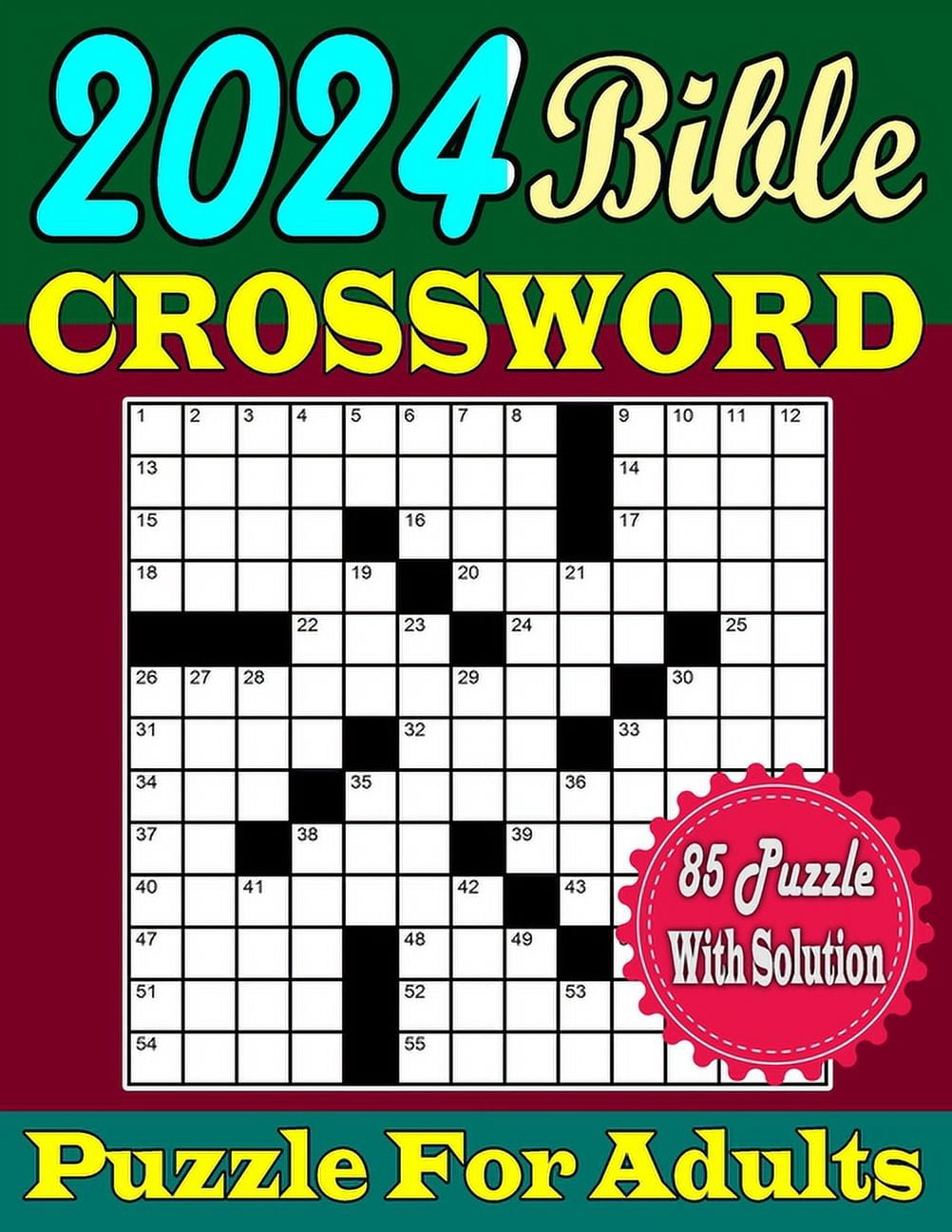 2024 Bible Crossword Puzzle For Adults: Large Print 85 Featuring Bible ...