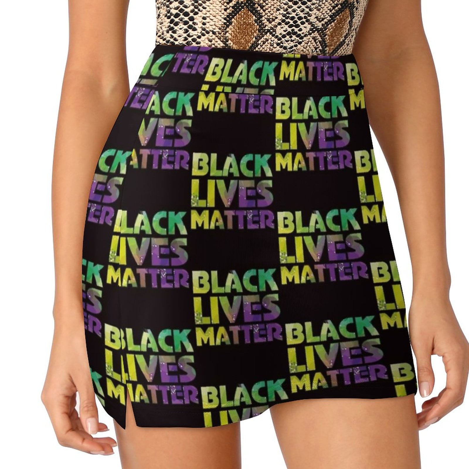 2024 Black Lives Matter Women's skirt Mini Skirts A Line Skirt With ...