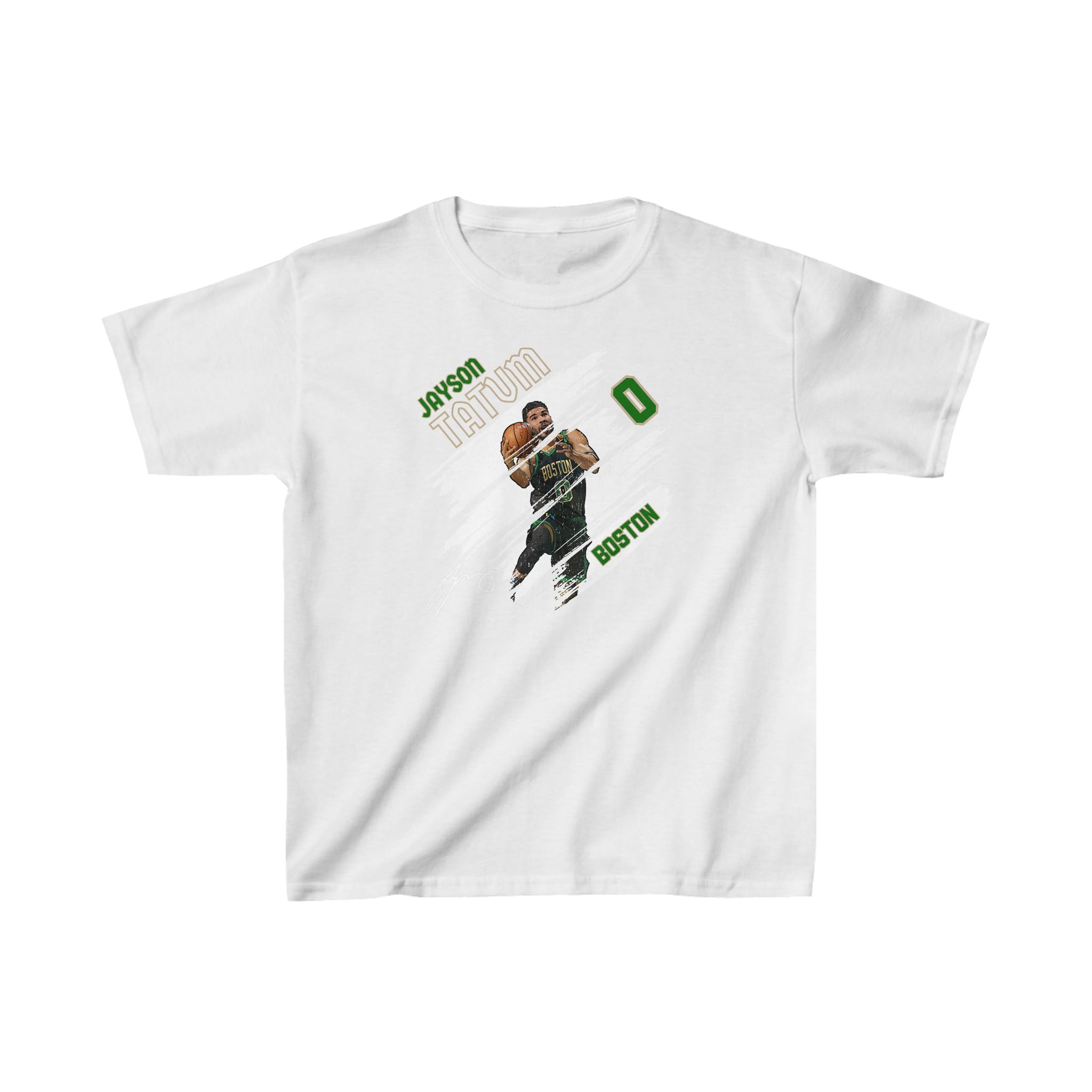2024 Boston Jayson Tatum #0 Cartoon basketball fan gifts Kids Cotton ...