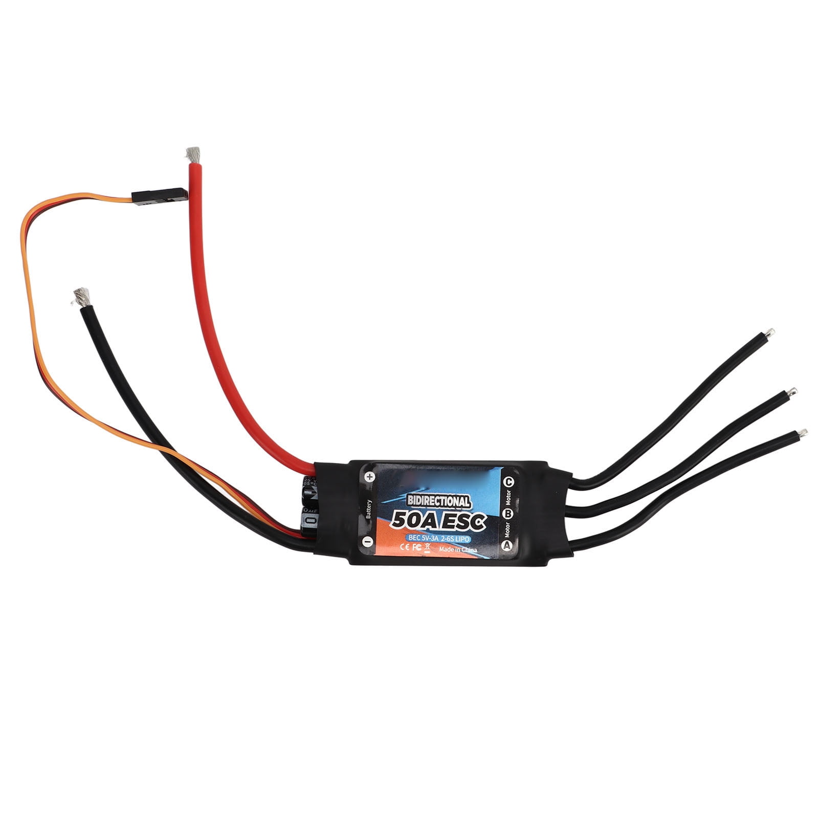 2024 Brushless Electric Speed Controller Bidirectional Black 50A RC Car ...