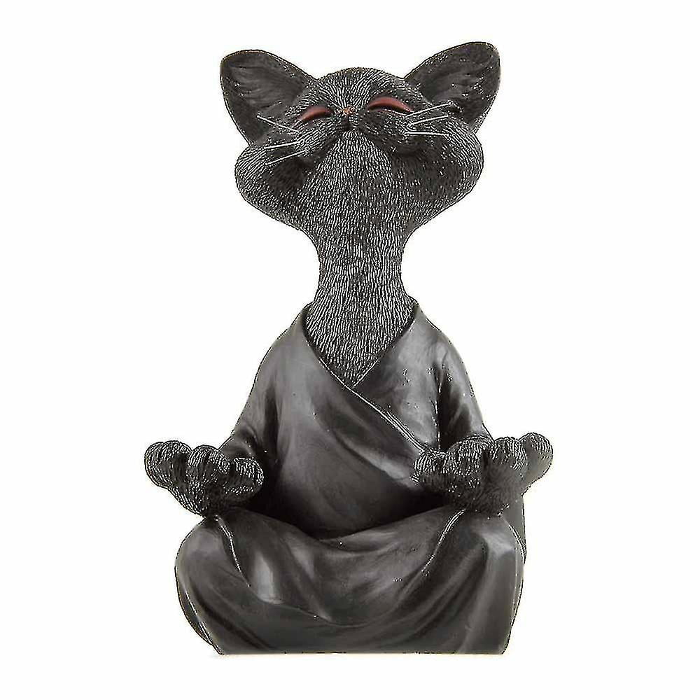 2024 Buddha Cat Statue Meditation Yoga Collectible Meditation Whiskered ...