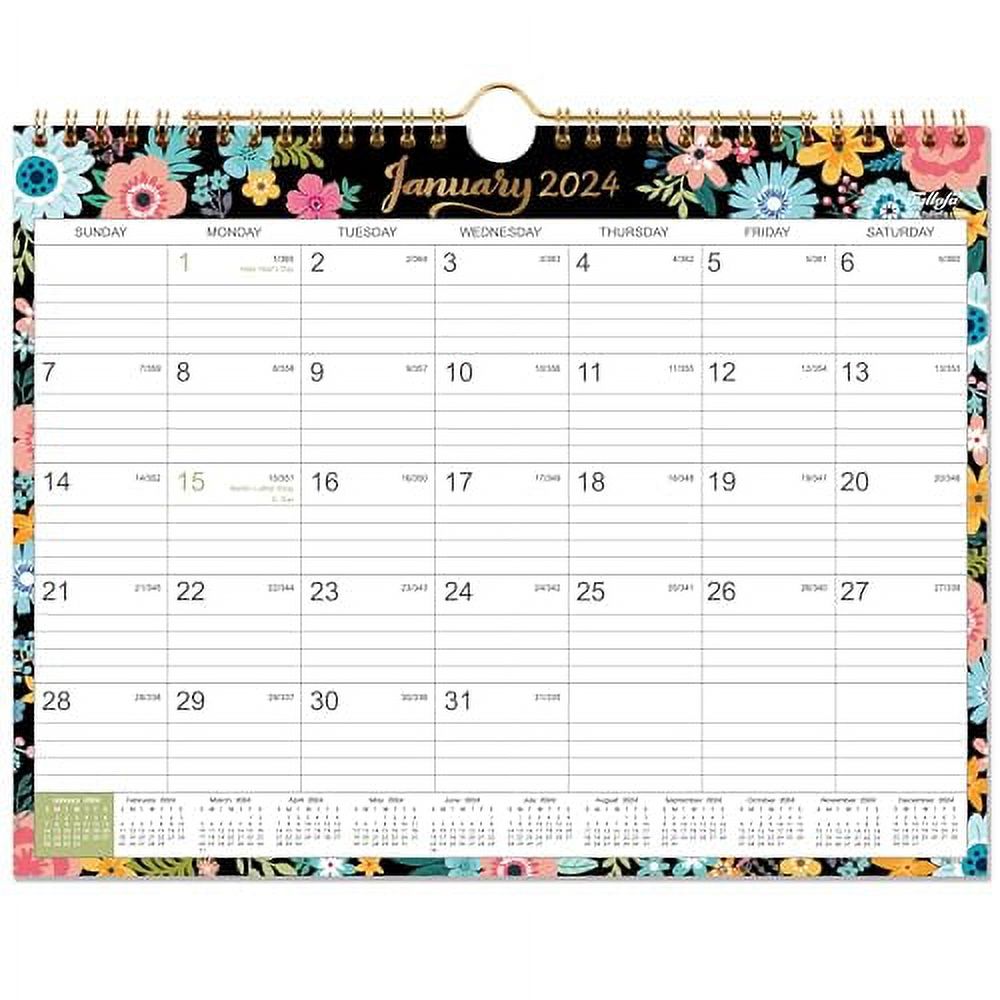 2024 Calendar - Jan. 2024 - Dec. 2024, 2024 Wall Calendar with 12 ...