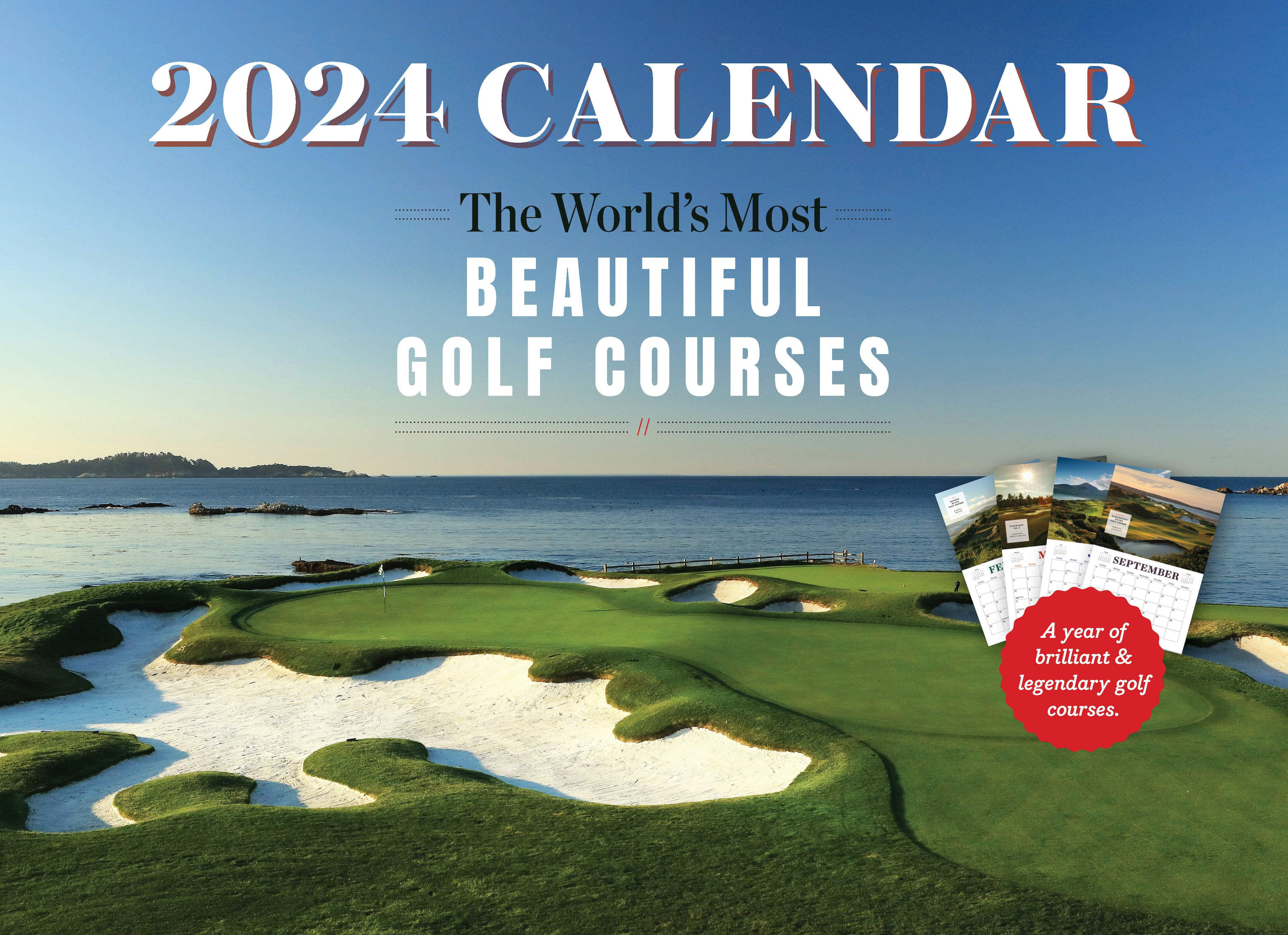 2024 Calendar - World's Most Beautiful Golf Courses: 12 Month, Bandon ...