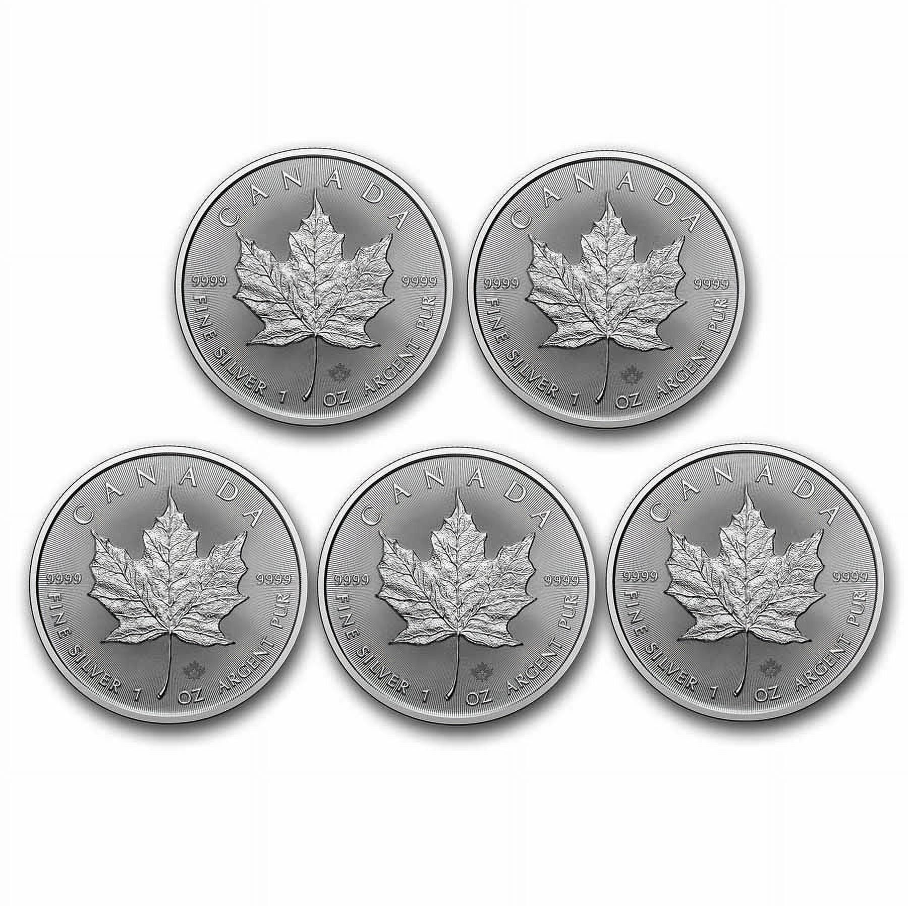 Walmart - Pure Bullion Coins, Lot of 5, 2024 Canada 1 oz Silver Maple ...