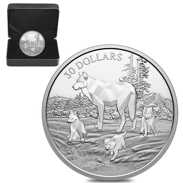 2024 Canada 2 oz Silver Timber Wolves Multifaceted Coin - Walmart.com