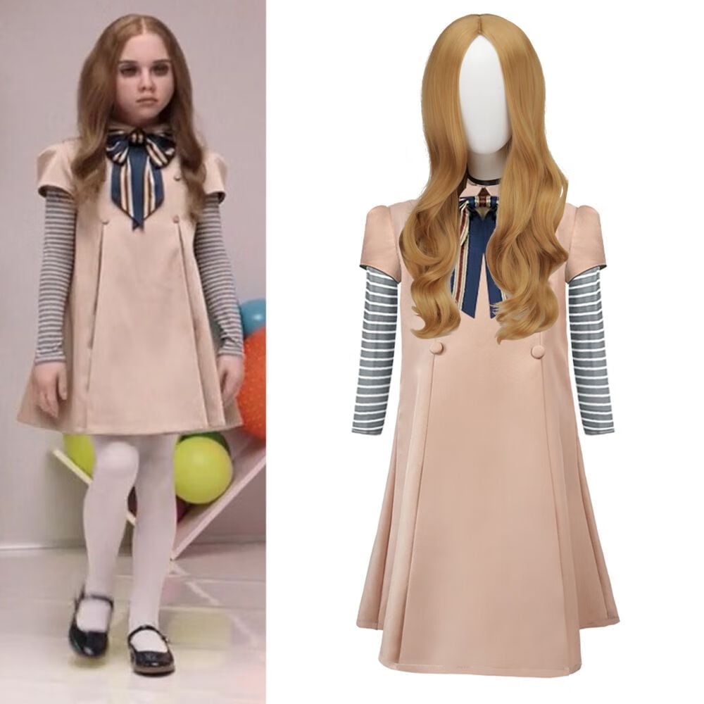 2024 Carnival Role Play Outfit M3gan Horror Film Doll Costume Complete Set Cosplay Costume For